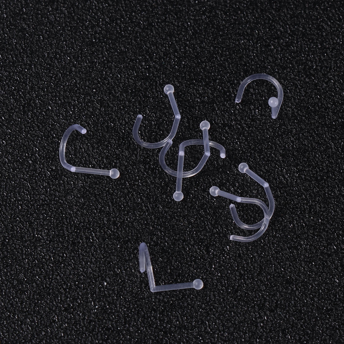 WHAMVOX 40Set Plastic Nose Piercing Retainer 1.5x0.3Cm Cylindrical ...