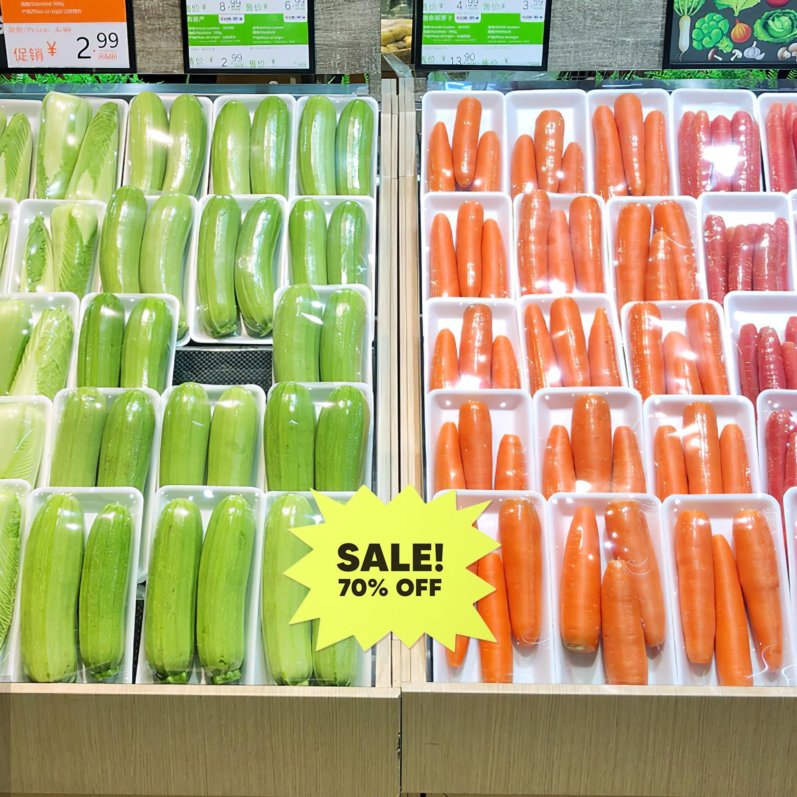 WHAMVOX 40pcs Fluorescent Blank POP Tags for Retail Supermarket and ...