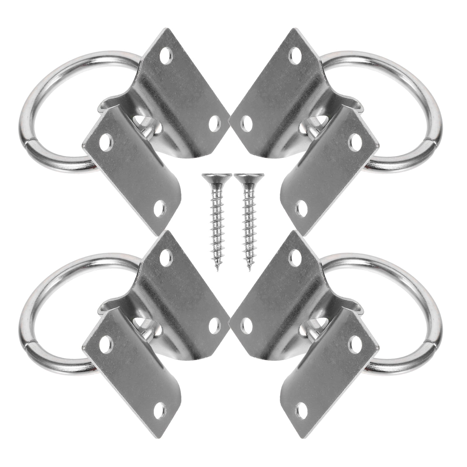WHAMVOX 4Pcs Circular Silver Iron Horse Tie Ring for Safe and Effective ...