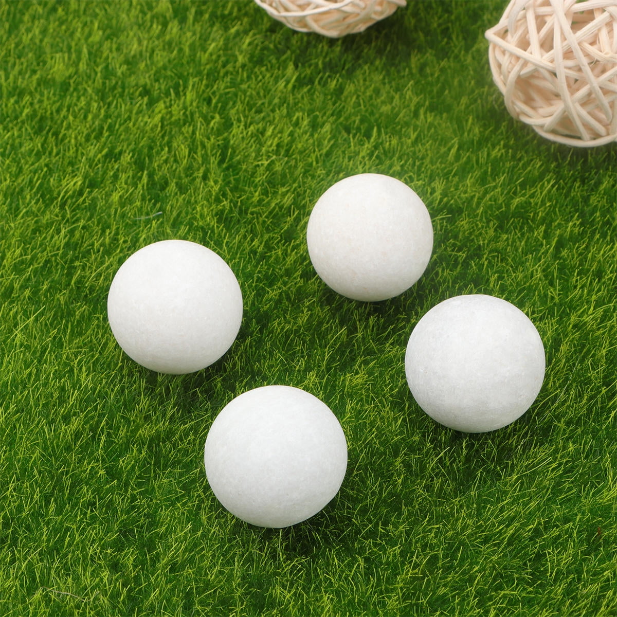 WHAMVOX 4Pcs Cooling Stones For Drinks White Natural Marble Cube Home ...