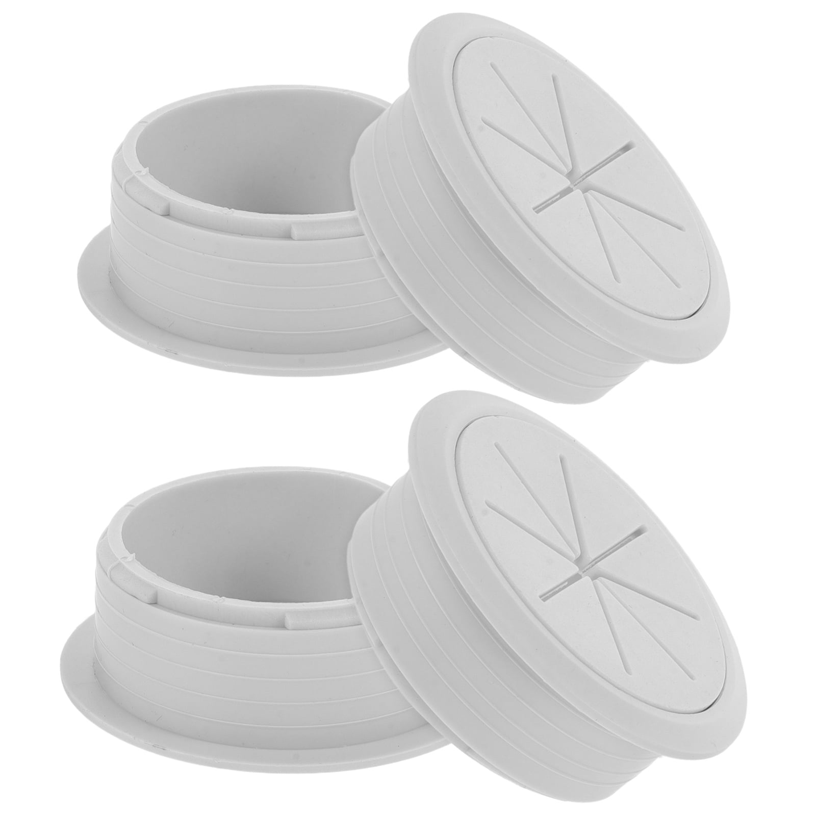 WHAMVOX 4Pcs Desk Grommet Desktop Cable Hole Cover Round Cord Hole Plug ...