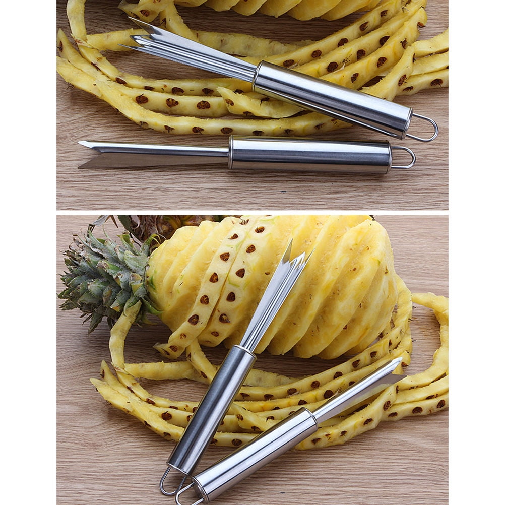 WHAMVOX 4Pcs Pineapple Core Remover Stainless Steel V Shaped Peeling ...