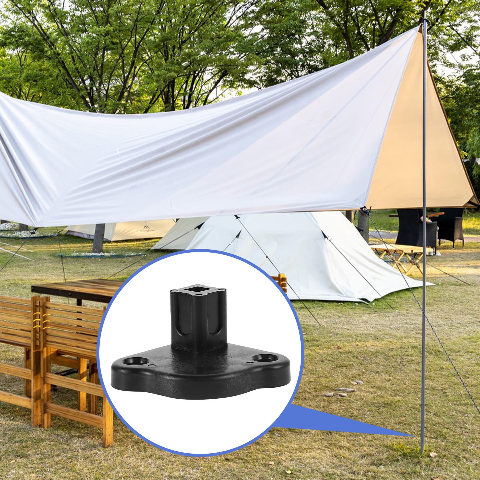 WHAMVOX 4Pcs Stable Tent Base Awning Bottom Bracket Plastic Tent Bottom ...