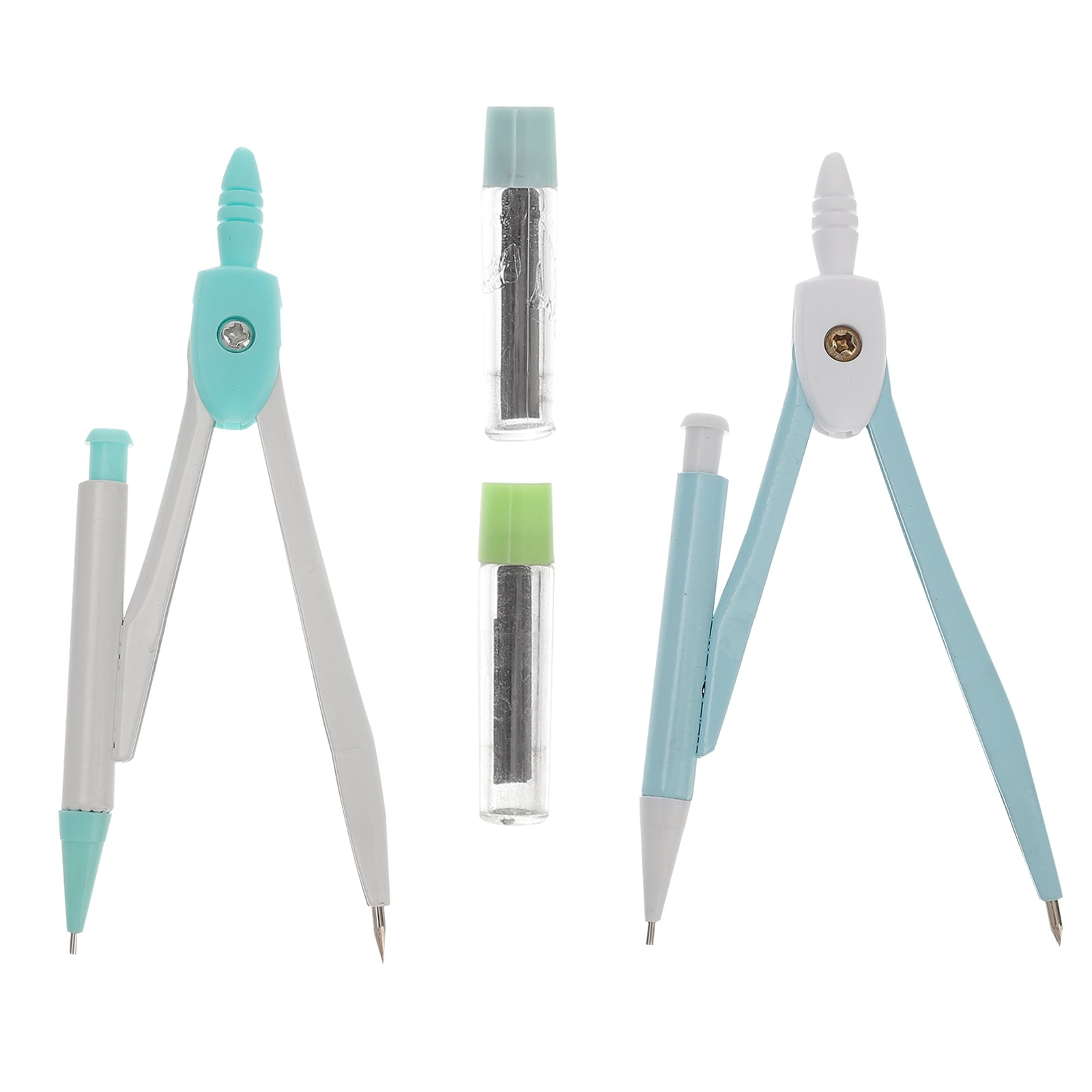 ROMANSENTIAL Drafting Compass Metal Student Compasses Blue 4 Sets 4.3x0 ...