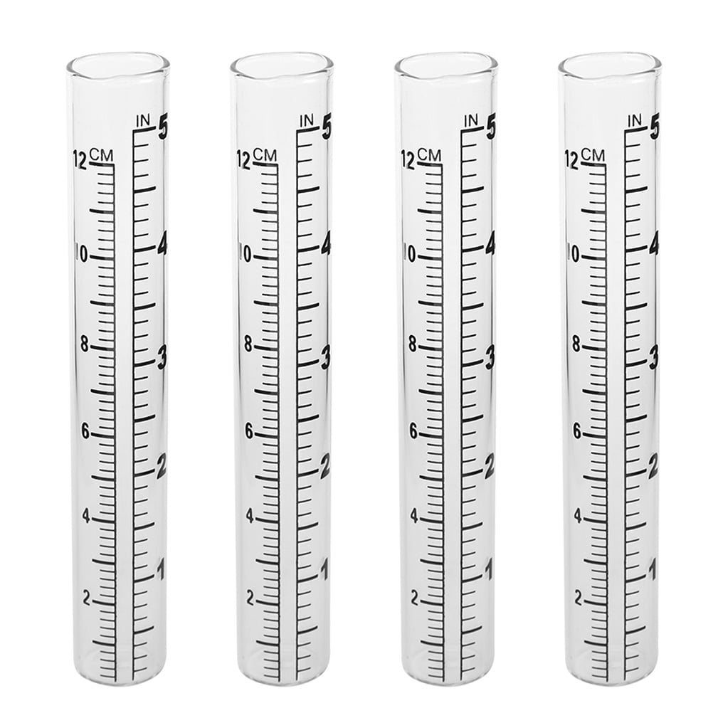 WHAMVOX 4pcs 14CM Professional Rain Gauge Tube Measurement Cup ...