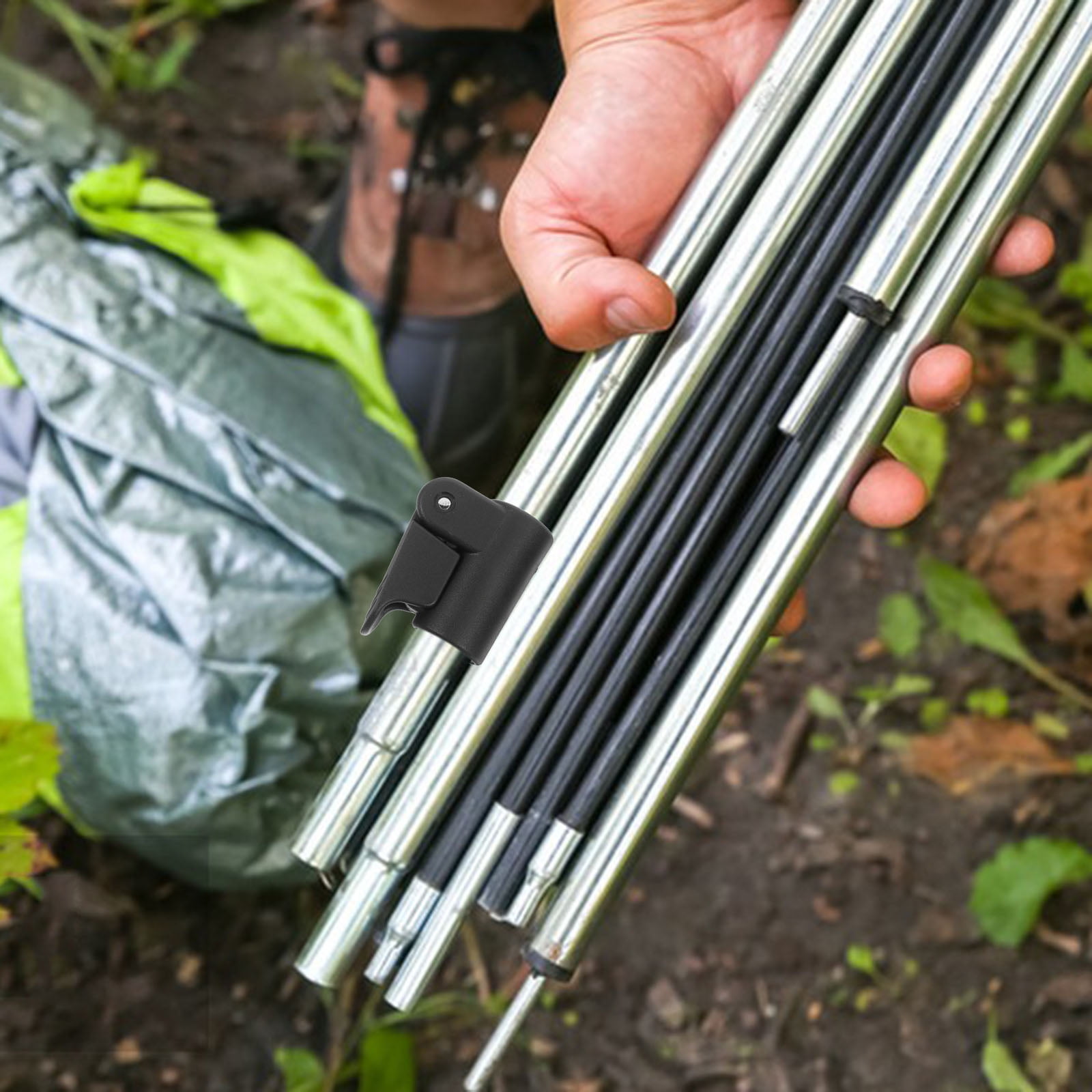 WHAMVOX 4pcs Adjustable Tent Pole Adapter Sturdy Plastic Tent Rod ...