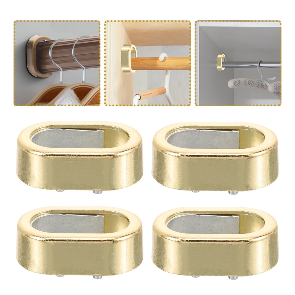 WHAMVOX 4pcs Alloy Clothes Rod Holder Closet End Support Closet Pole ...