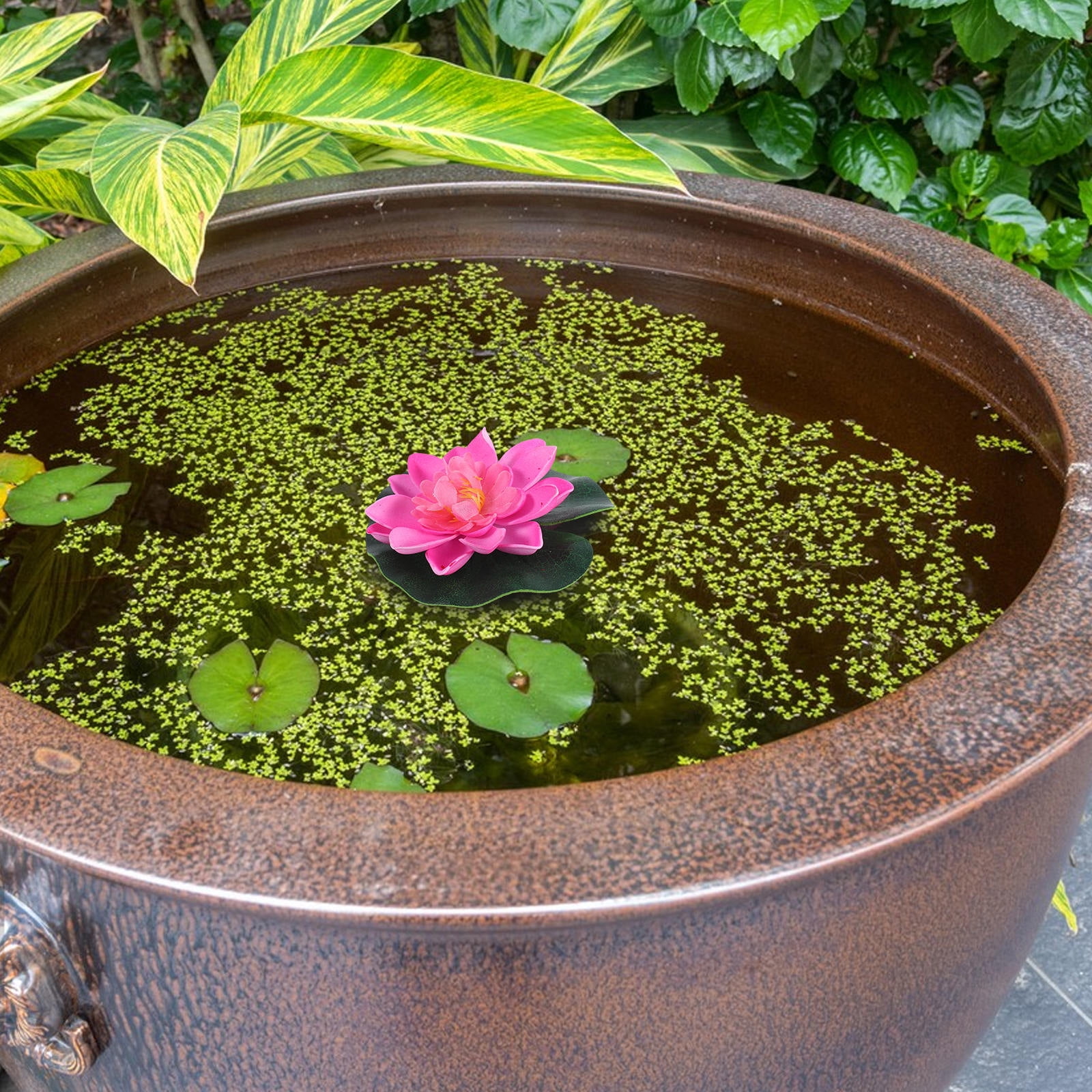 WHAMVOX 4pcs Artificial Lotus Floating Flowers for Fish Tank and Pond ...