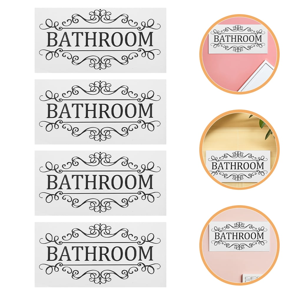 WHAMVOX 4pcs Bathroom Wall Decals Sticker Bathroom Funny Wall Decor ...