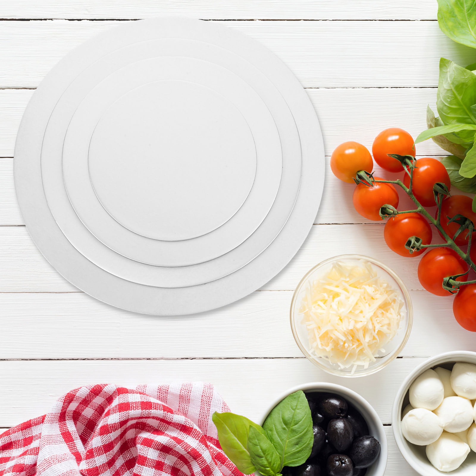 WHAMVOX 4pcs Cake Board Rounds Circle Cardboard Base Boards Dessert ...
