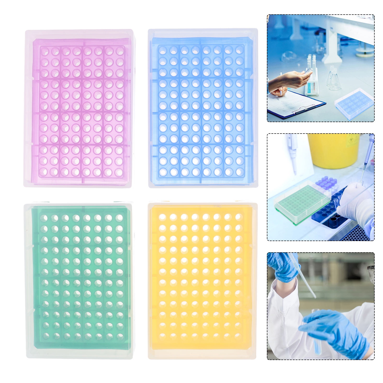 WHAMVOX 4pcs Centrifuge Tube Rack Tube Storage Box for 0.2ml ...