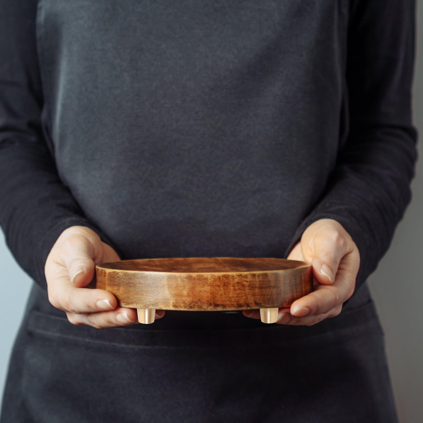 WHAMVOX 4pcs Copper Lamp Holder Feet Solid Metal Lamp Base Pads Table ...