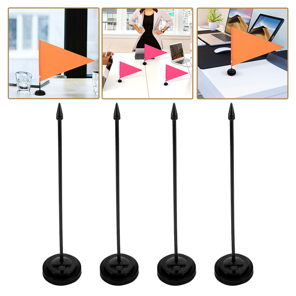 WHAMVOX 4pcs Flag Holder for Desk Small Flag Stand Base Portable ...