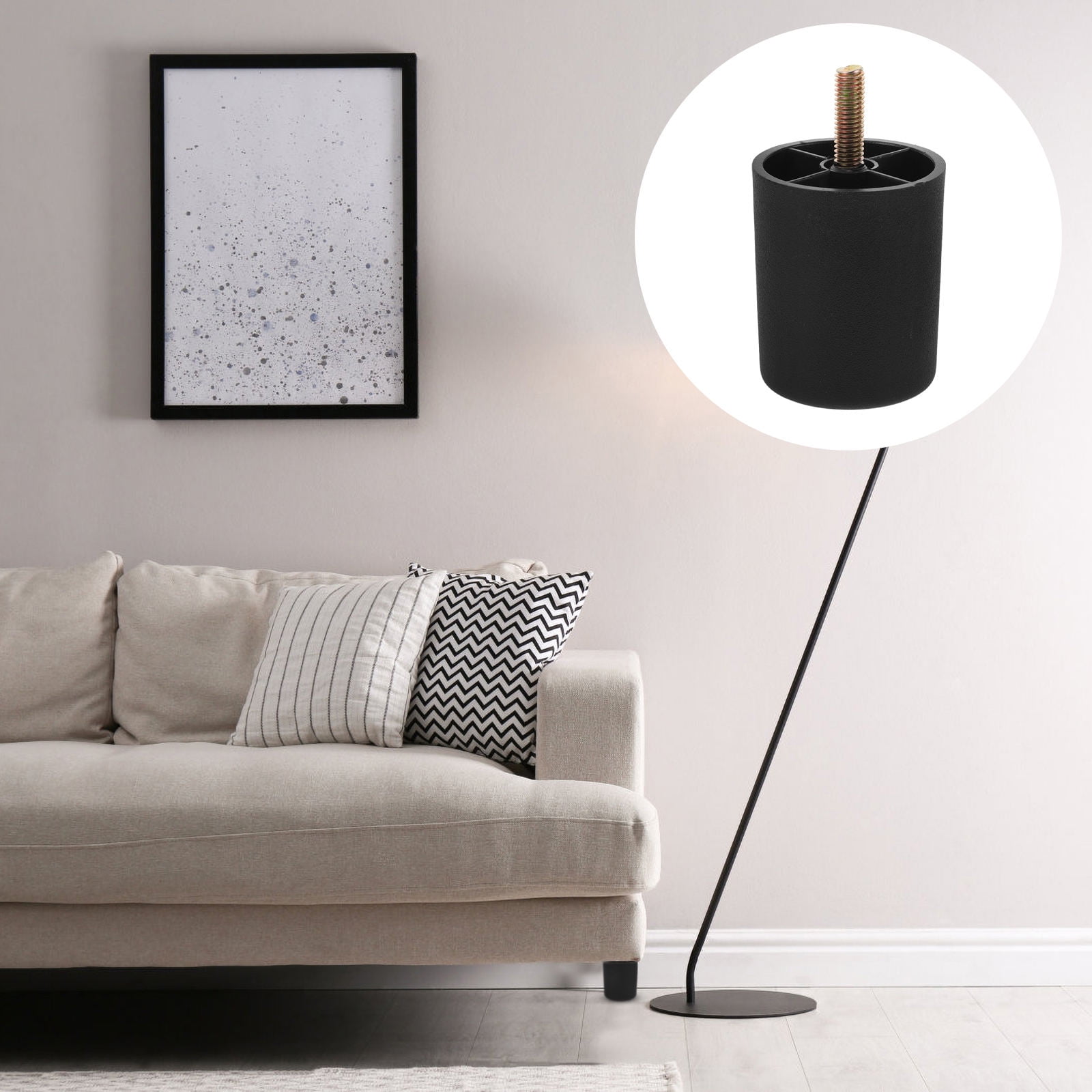 WHAMVOX 4pcs Furniture Replacement Foot Table Screw Leg Foot Sofa Foot ...