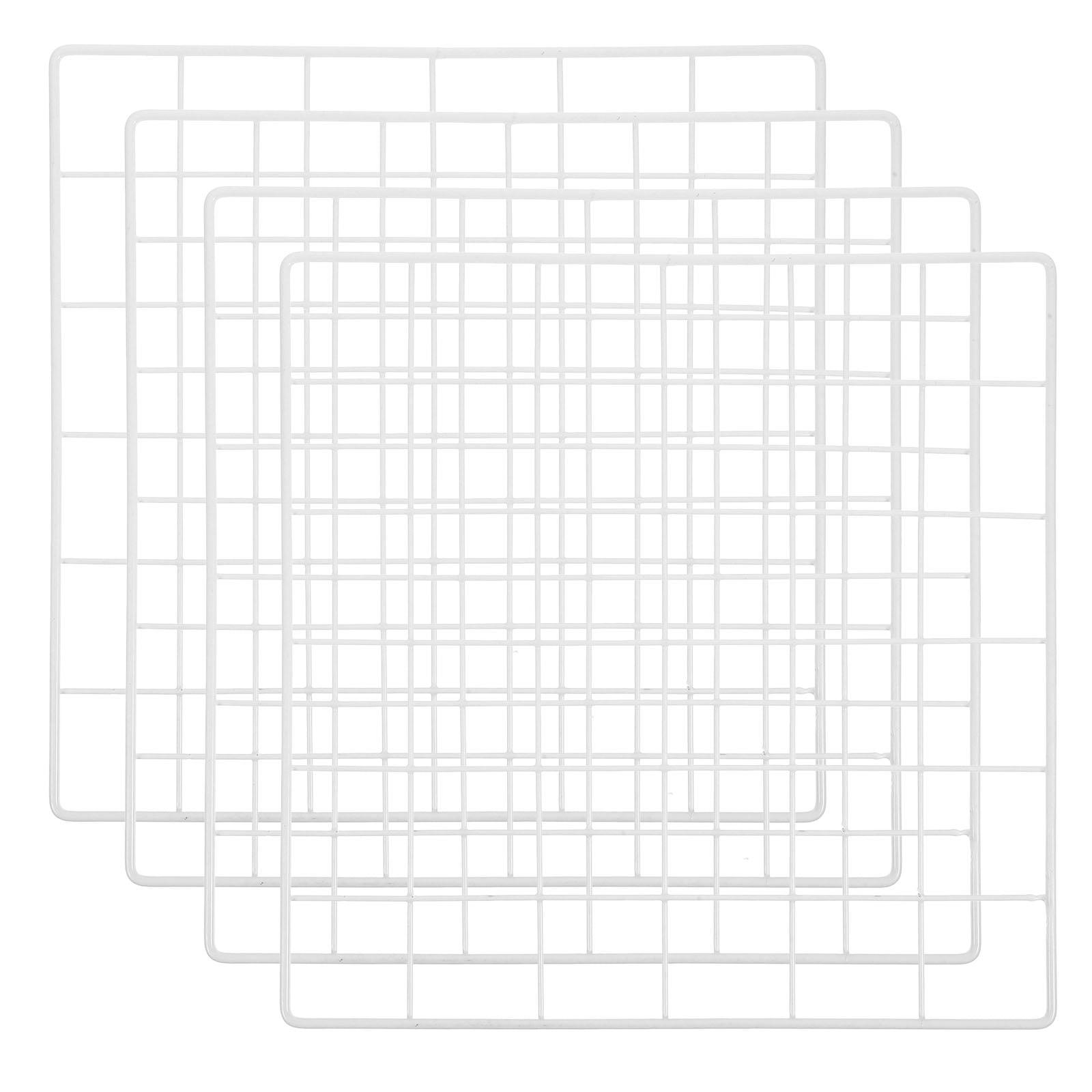 WHAMVOX 4pcs Grid Wall Panels Retail Display Metal Grid Jewelry ...