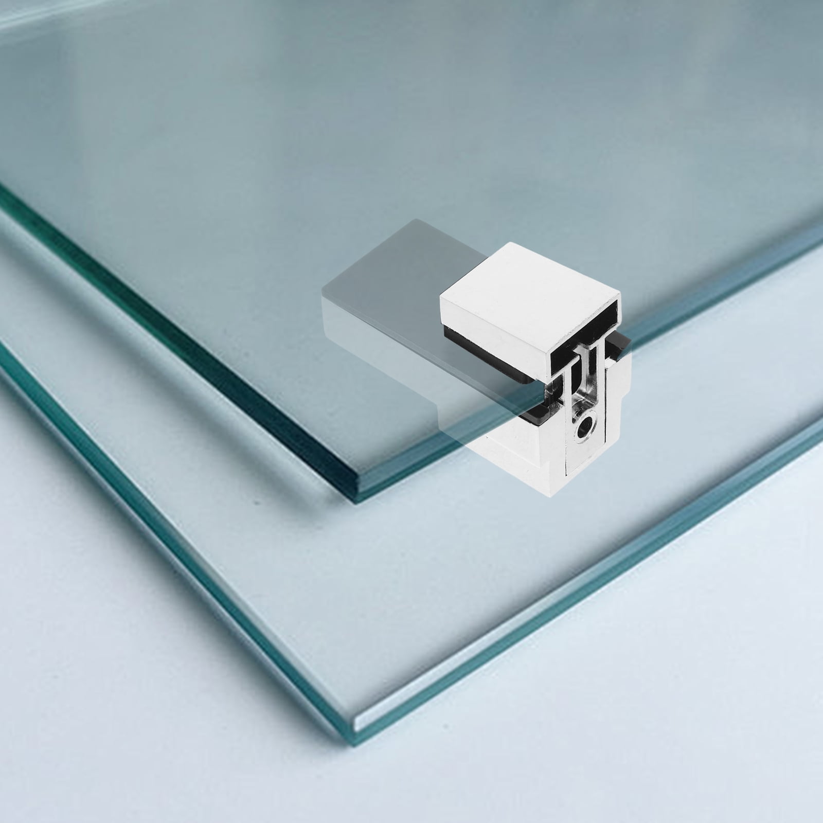 WHAMVOX 4pcs Shower Glass Bracket Set with Glass Clips Clamps Holder ...