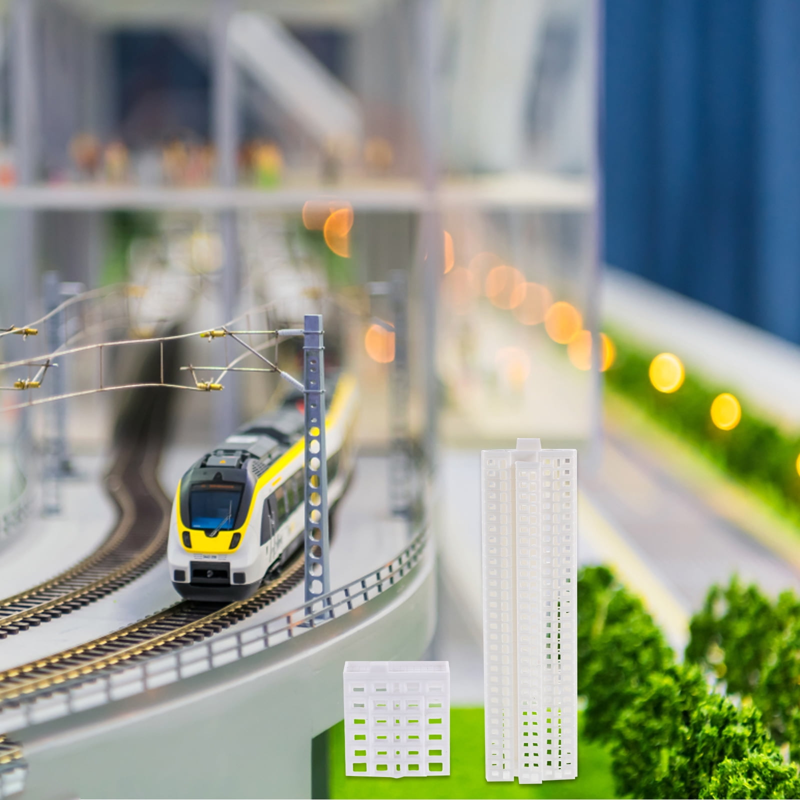 WHAMVOX 4pcs Miniature Building Decoration Diy Sand Table Models High ...