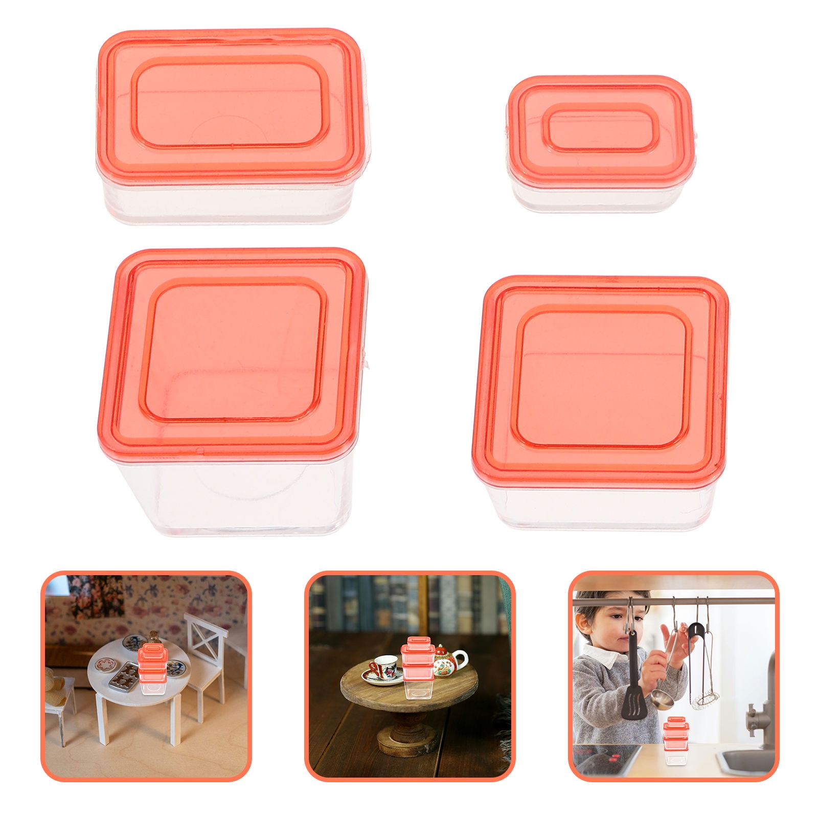 FESTFENDS Dollhouse Mini Express Packaging Box Miniature Storage Boxes ...