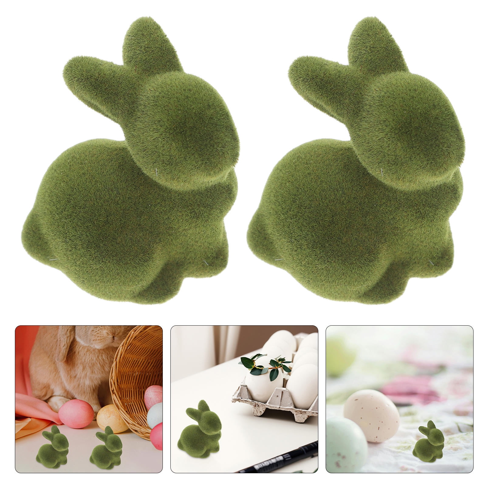WHAMVOX 4pcs Miniature Rabbit Figurines for Easter Party Decoration ...