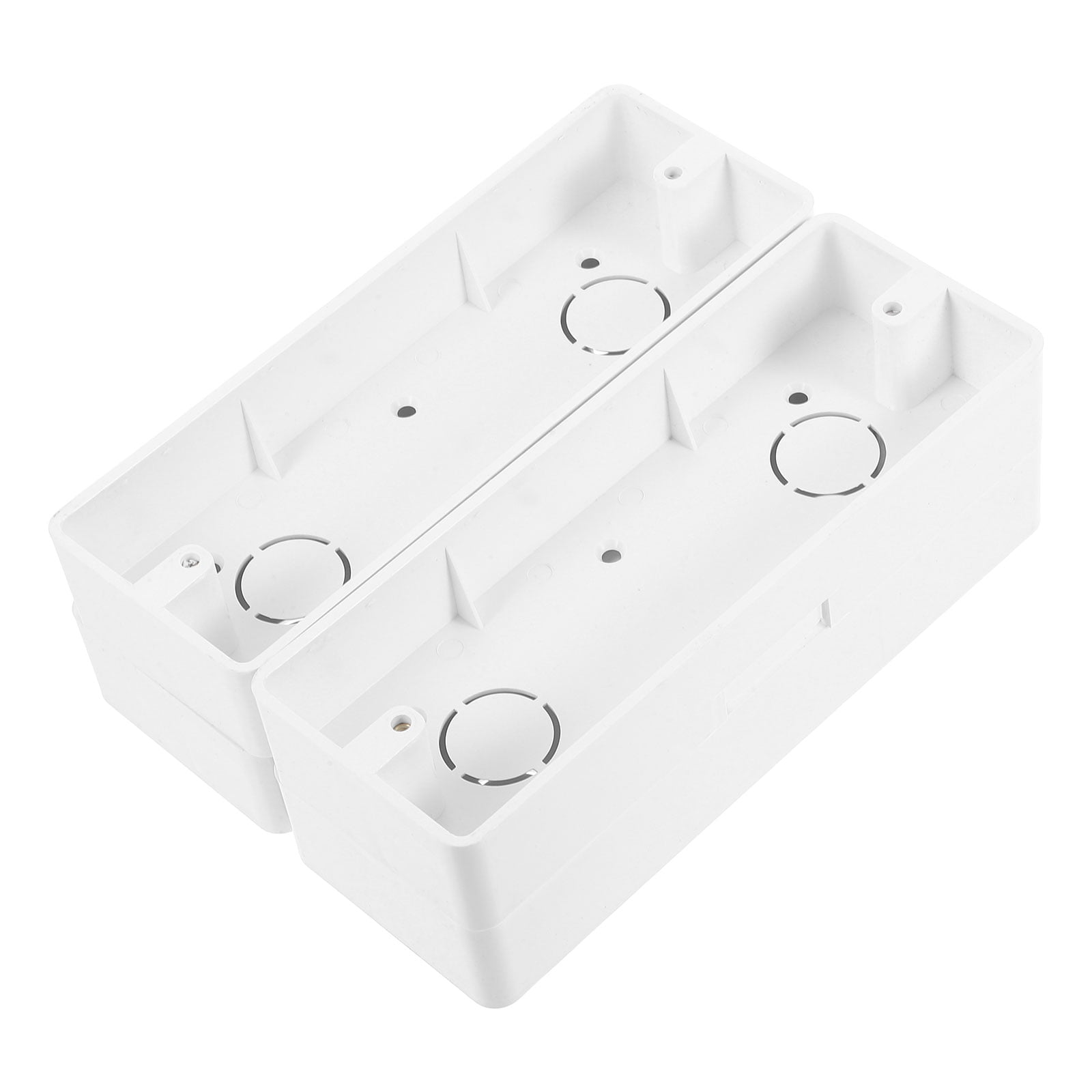 WHAMVOX 4pcs PVC Surface Mount Electrical Outlet Box for Wall Mounted ...