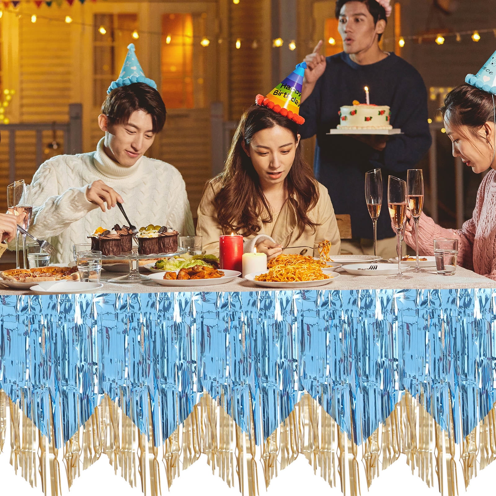 WHAMVOX 4pcs Parade Float Fringe Tinsel Streamers Banners Tinsel Fringe ...