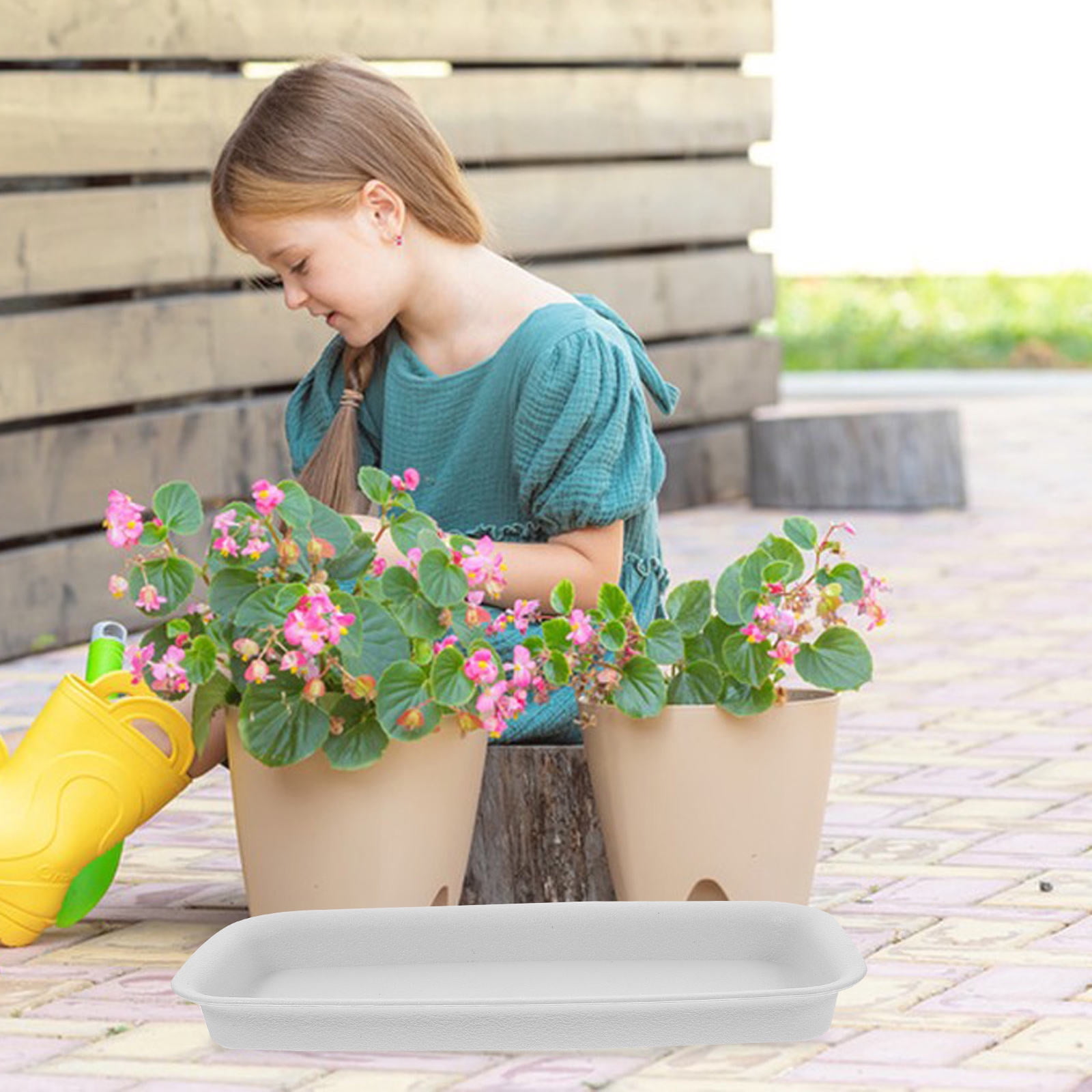 WHAMVOX 4pcs Plant Growing Tray And Plastic Trays For Plants With Large ...