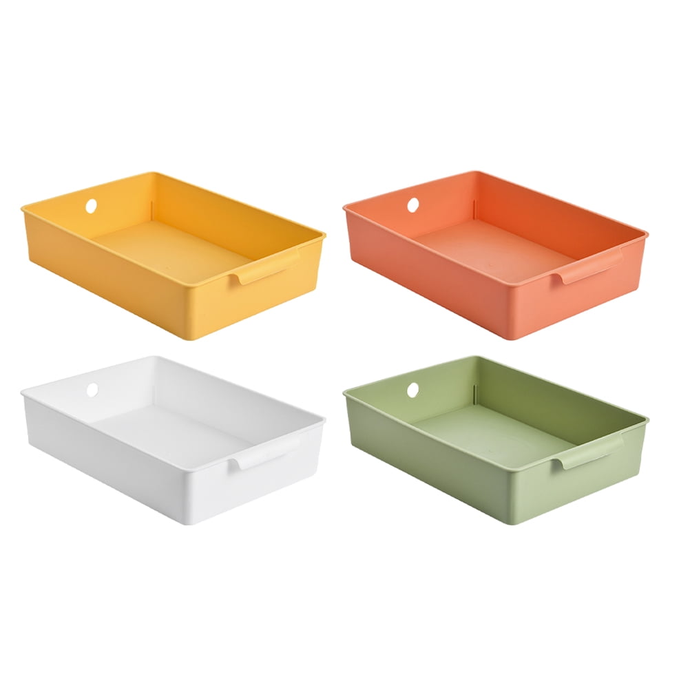 WHAMVOX 4pcs Storage Bins Plastic Bins Stackable Storage Containers ...