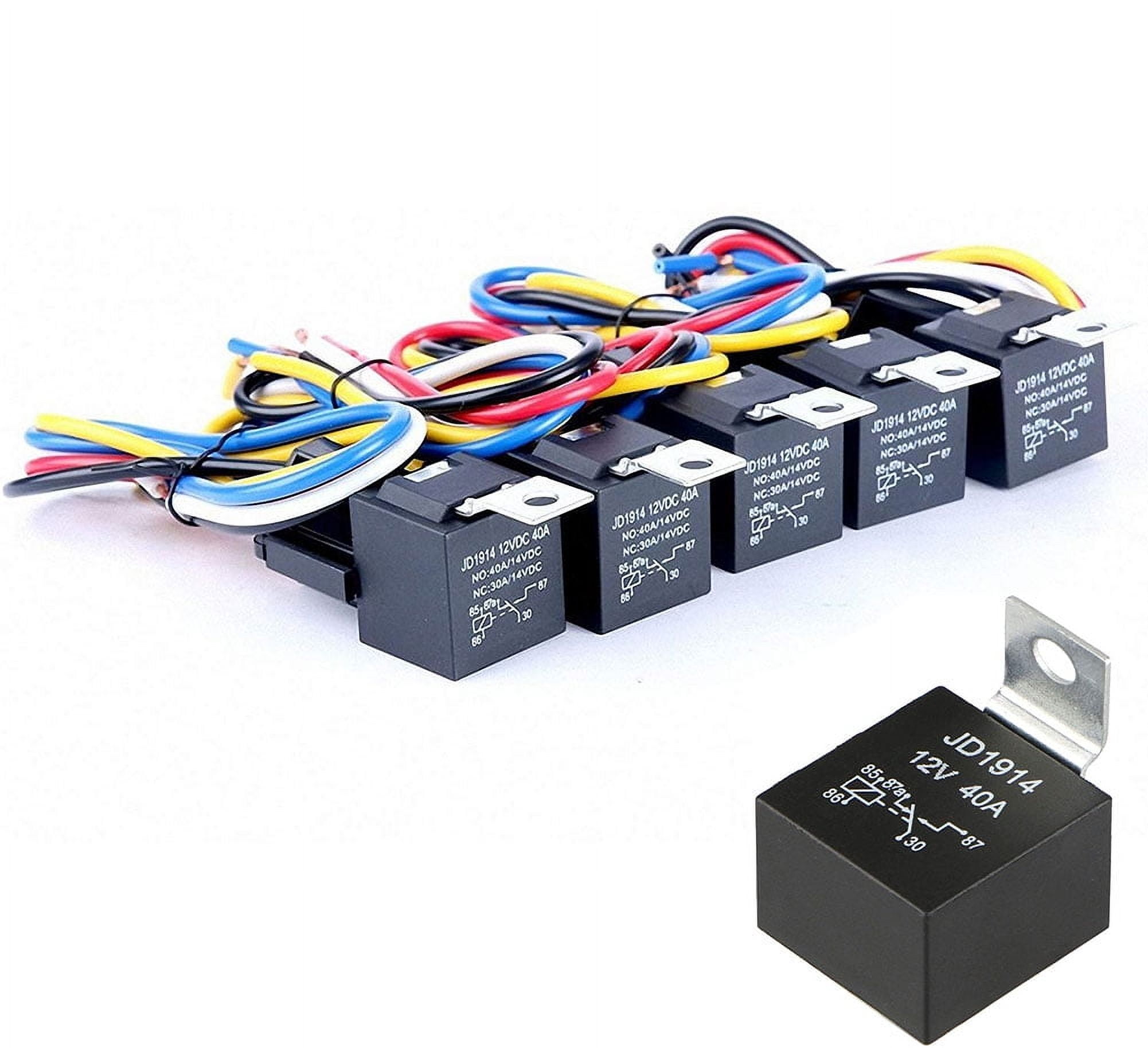 HEANUJJ 5 Pcs 12V 5 40A Automotive Relays High Capacity Power Switching ...