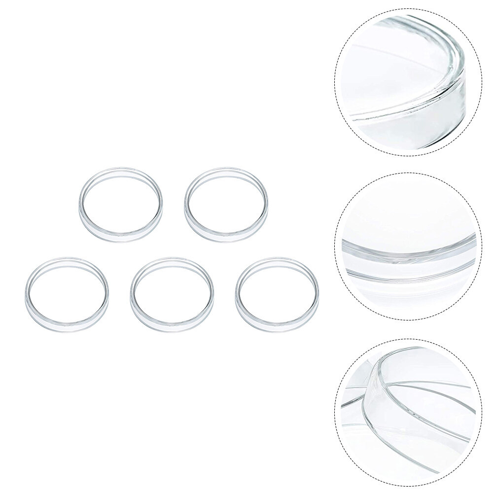 WHAMVOX 5 Pcs Culture Dishes Petri Cell Clear Science Container Man ...