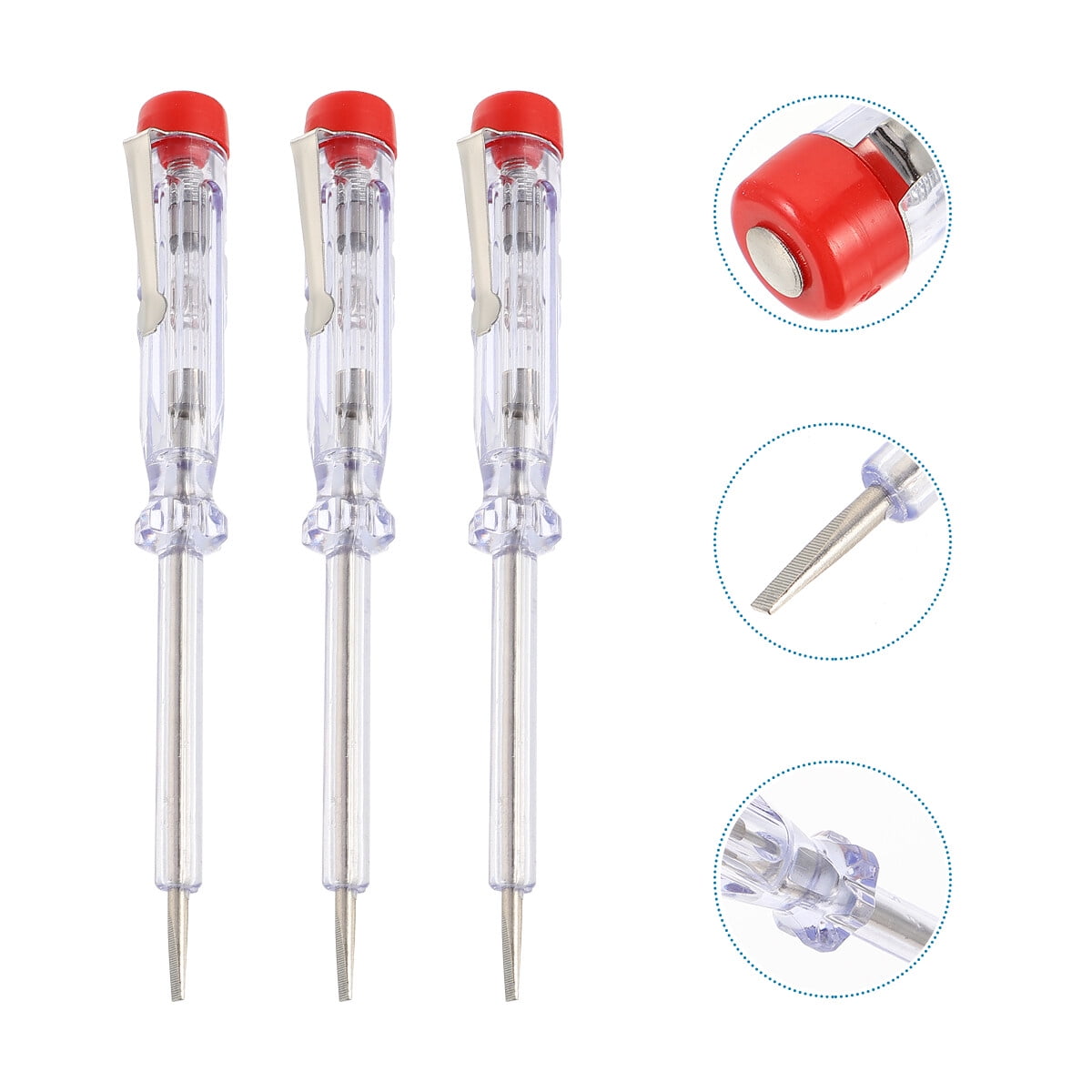 WHAMVOX 5 Pcs Electric Tester Screwdriver Pen Set Voltage Detector ...