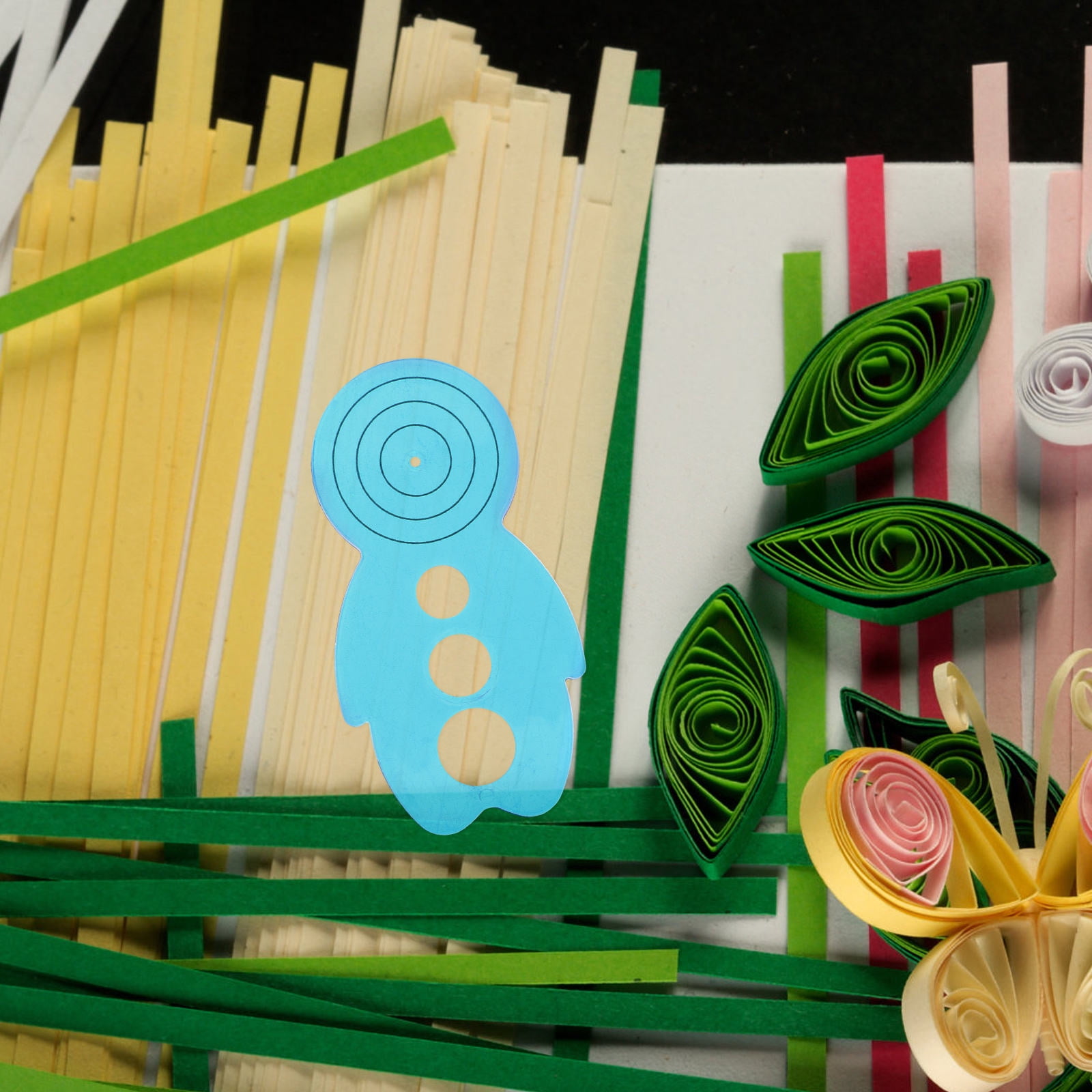 WHAMVOX 5 Pcs Paper Bead Roller Tool Slotted Quilling Tools Comb Blue ...