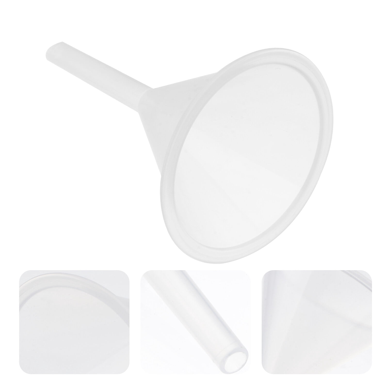 WHAMVOX 5 Pcs Plastic Funnels for Filling Bottles Lab Transparent Clear ...