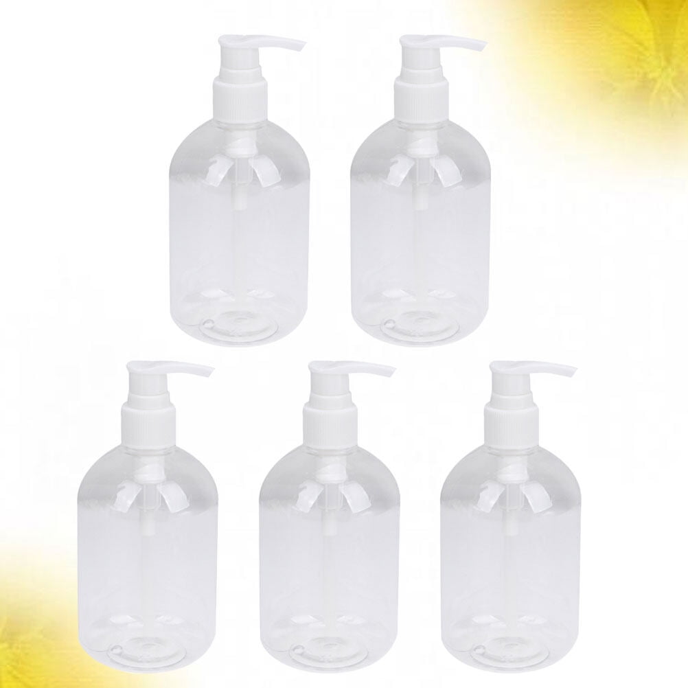 WHAMVOX 5 Pcs Refillable Shower Gel Bottles for Body Bathroom and ...