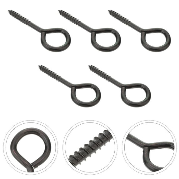 WHAMVOX 5 Pcs Self-tapping Eye Screw Hook Bolts Threaded Hooks for ...