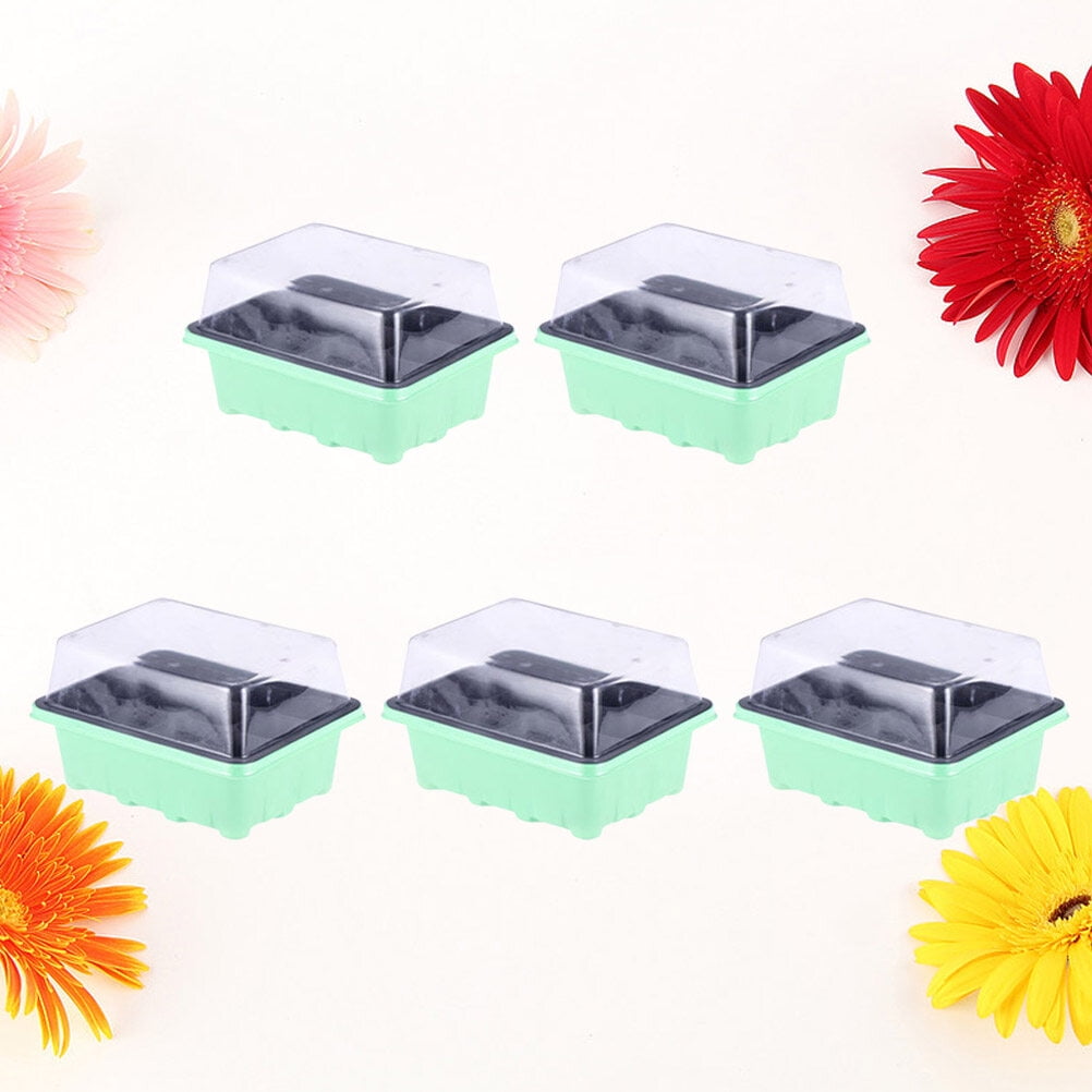 WHAMVOX 5 Pcs Starting Nursery Pots Box Set Seed Germination Plant ...