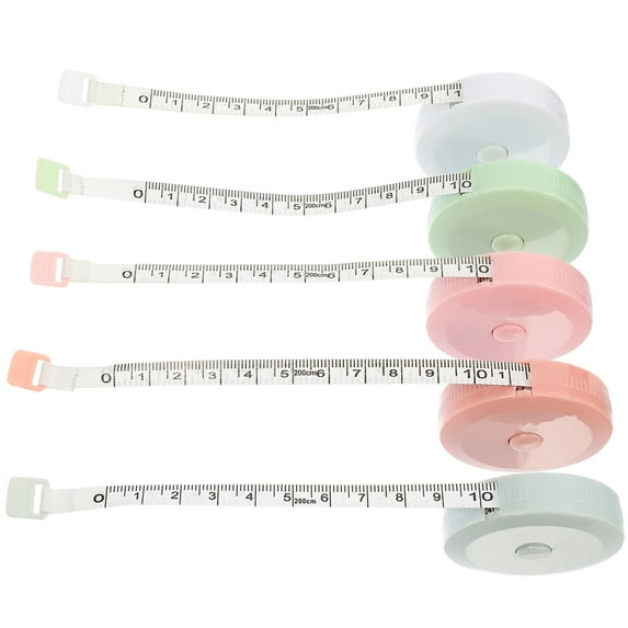 WHAMVOX 5 Pcs Tailor Measure Ruler Telescopic Slider Clear Scale Tape ...