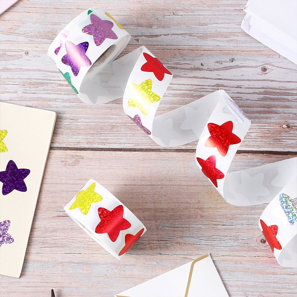 WHAMVOX 5 Rolls Star Stickers Kids Reward Encouragement Stickers ...