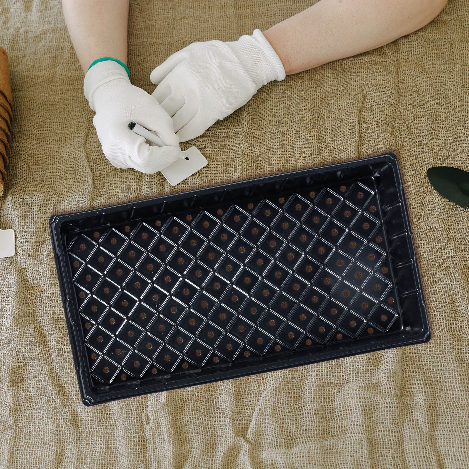 WHAMVOX 5 Sets Growing Trays Seedling Plate Flat Plate Flat Plant Tray ...