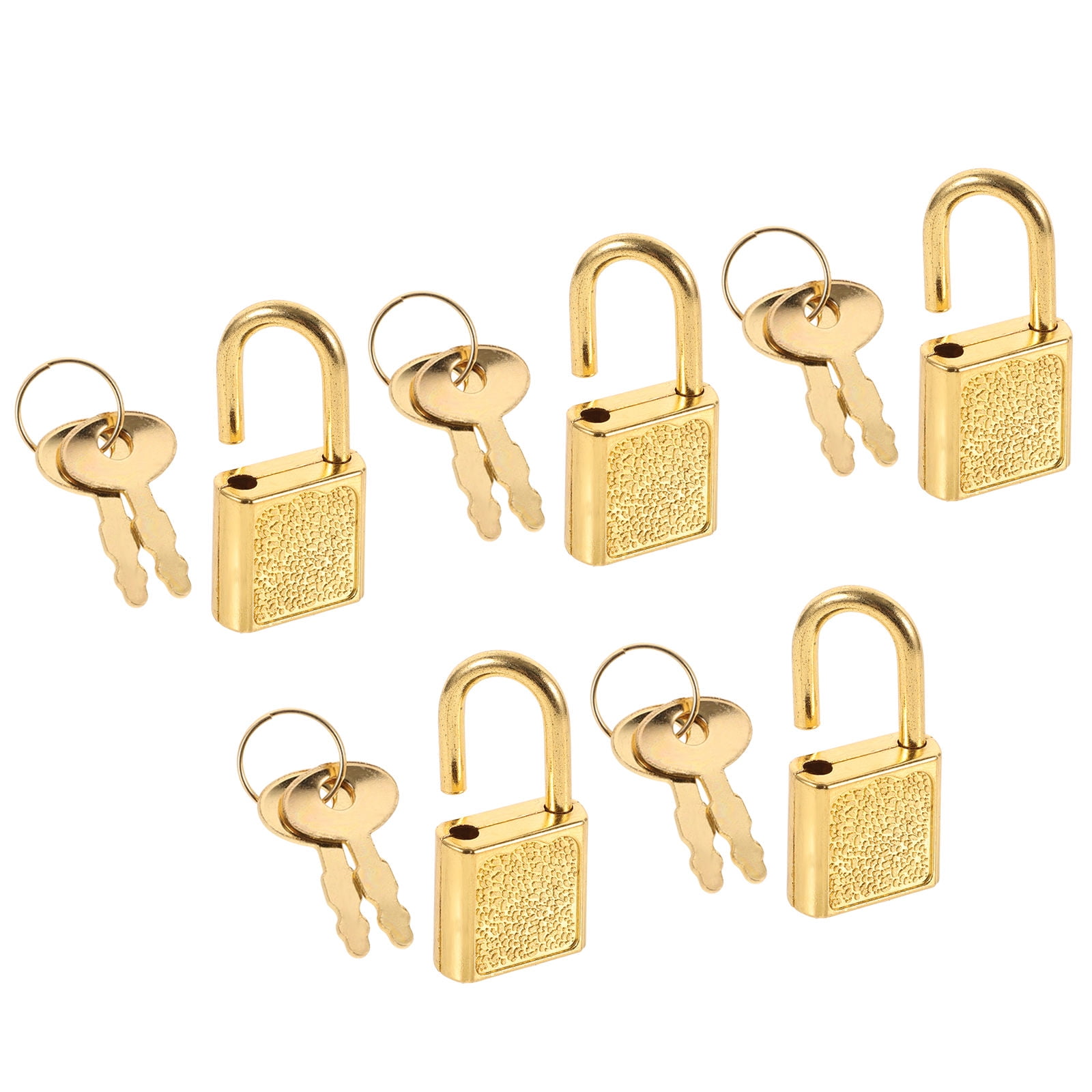 WHAMVOX 5 Sets Treasure Chest Locking System Metal Padlock And Keys Kit ...
