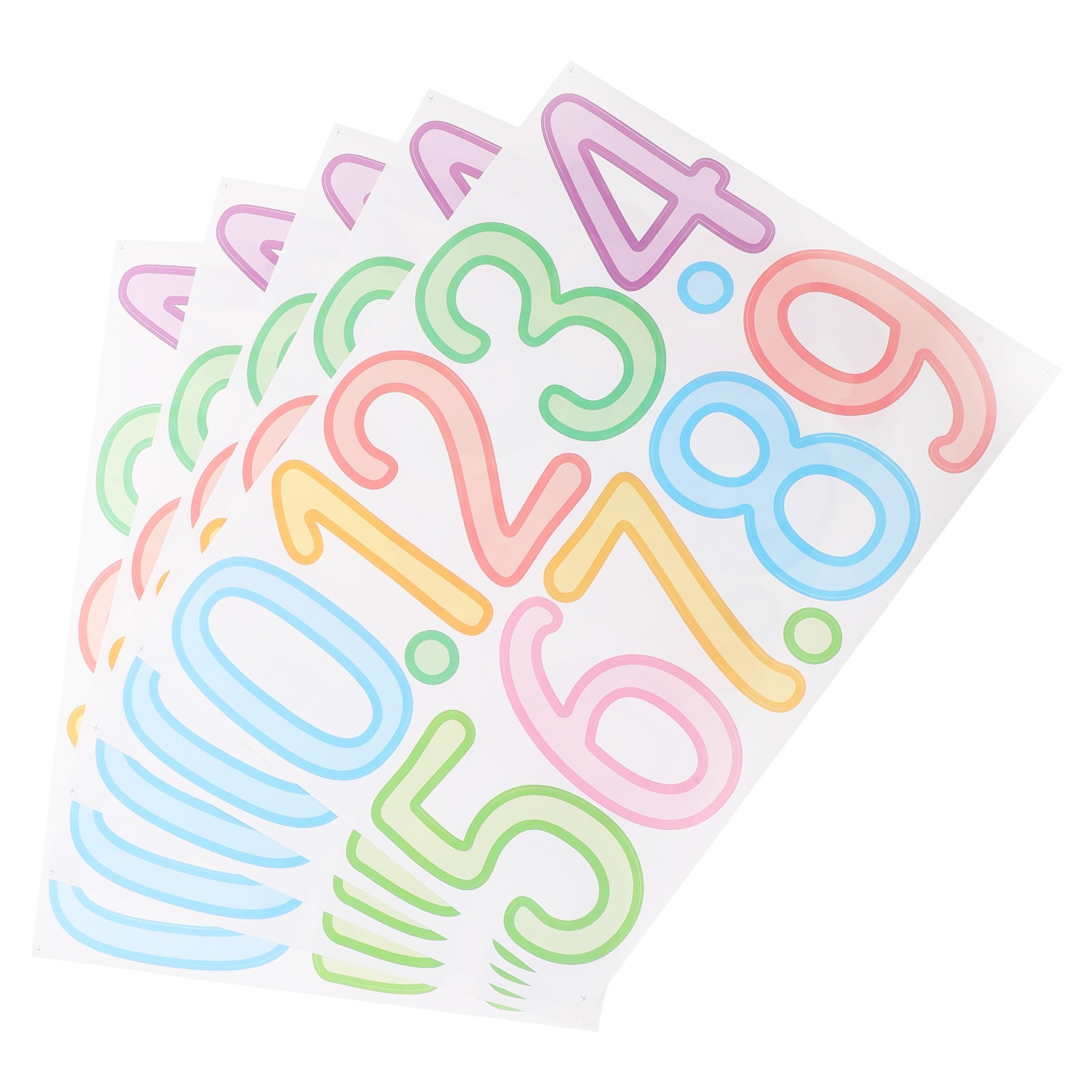WHAMVOX 5 Sheets Adhesive Number Stickers For Mailbox And House Address ...