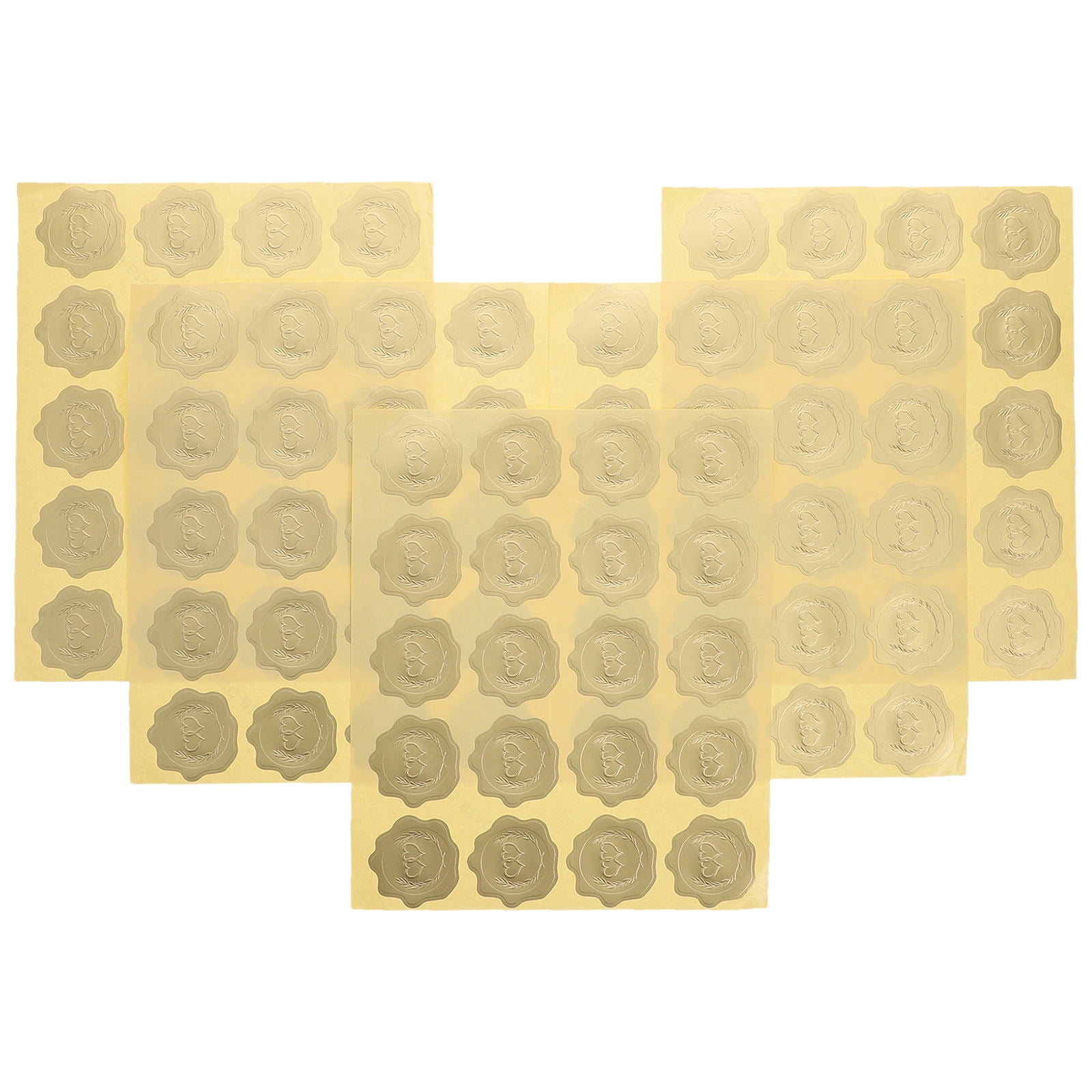 SEWCHICS Envelope Sealing Stickers Delicate Golden 100 Stickers for ...
