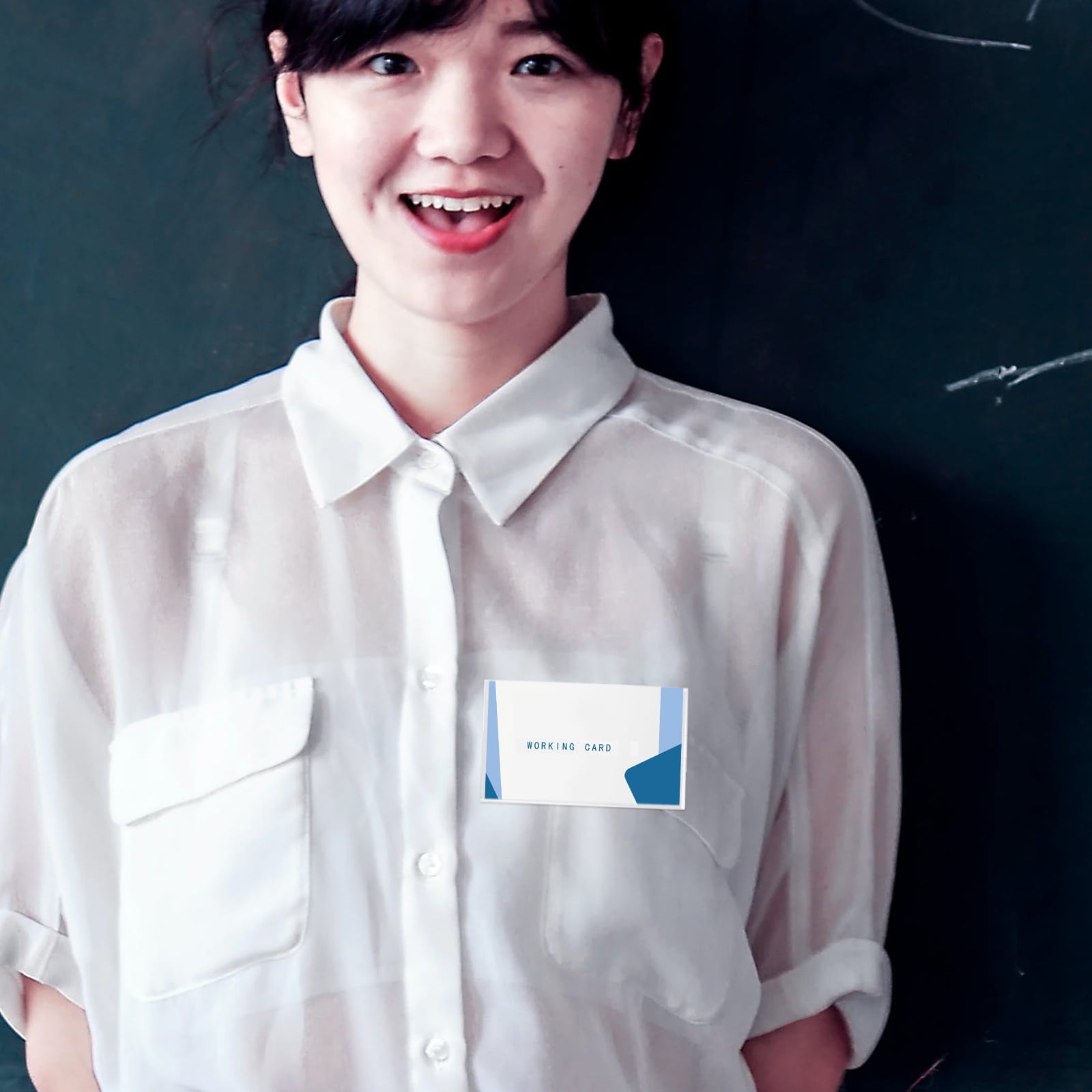 WHAMVOX 50 Pcs Badge Holder Pin Back Name Tags Holders Staff Work ...