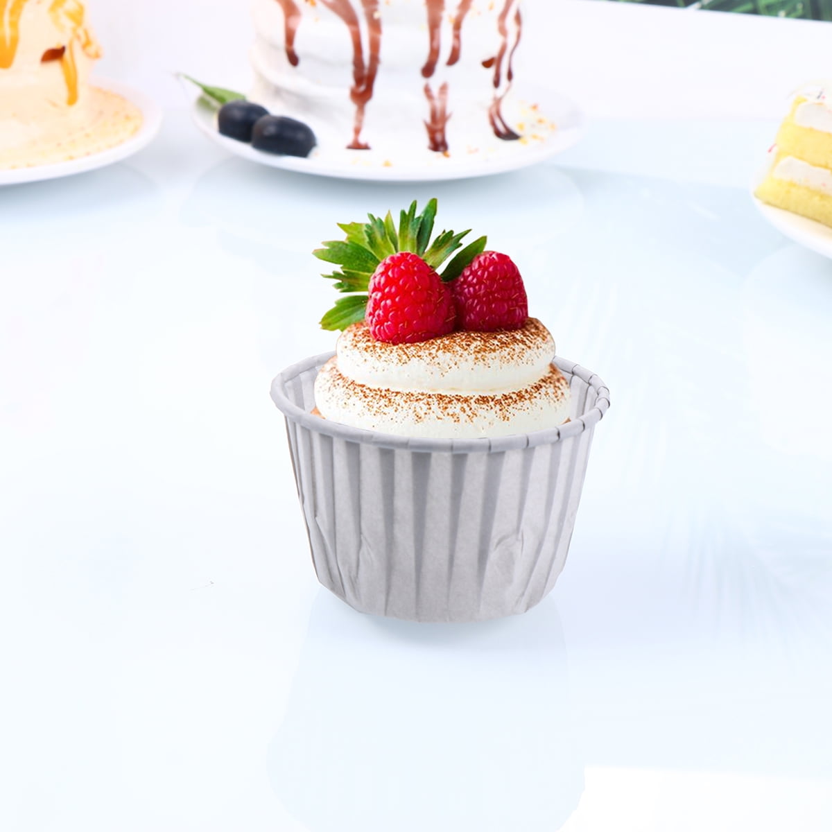 WHAMVOX 50 Pcs Baking Supplies Cupcake Wrapper Muffin Liners for ...