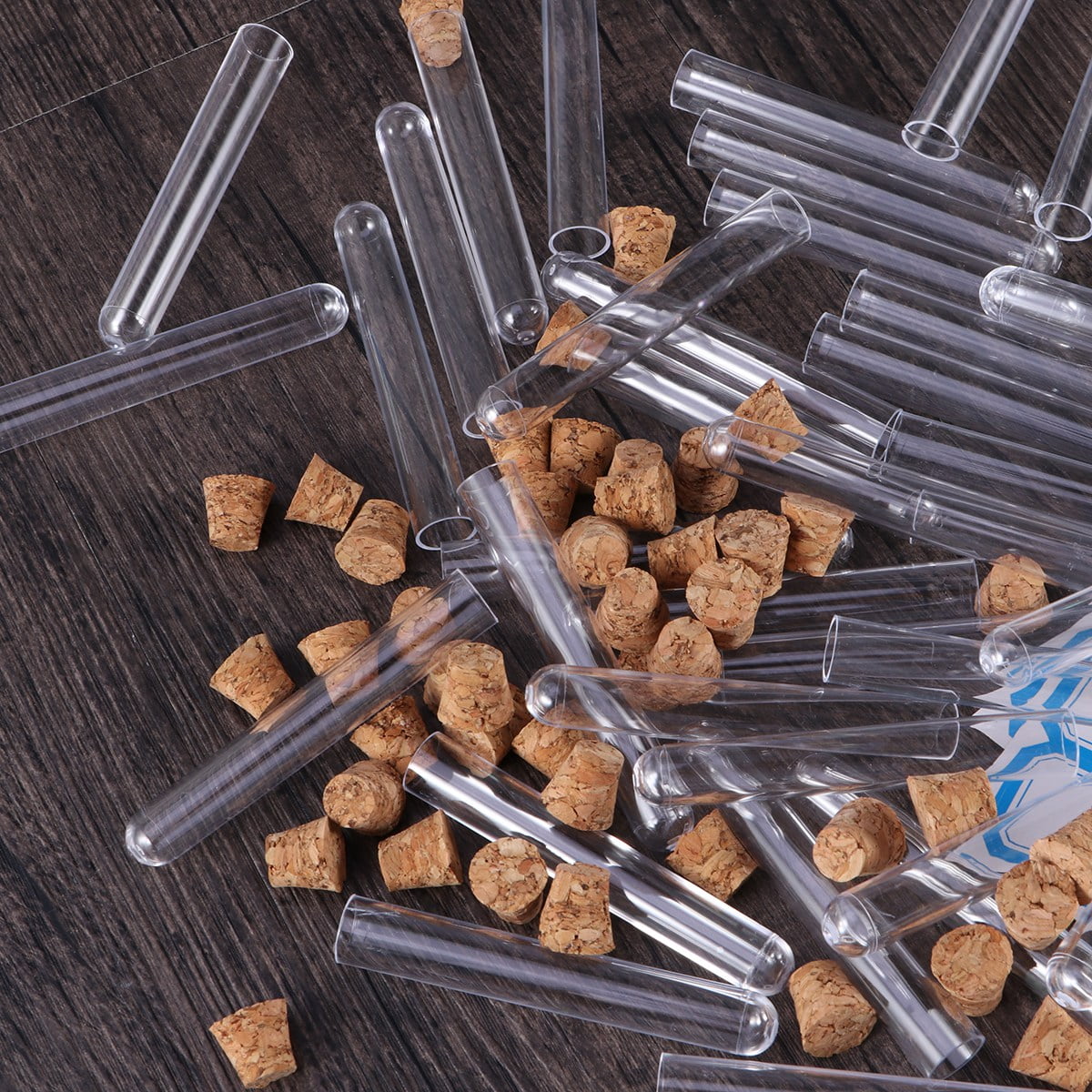 WHAMVOX 50 Pcs Lids Vials Test Tube Plug Set Clear Tubes Eco-friendly ...