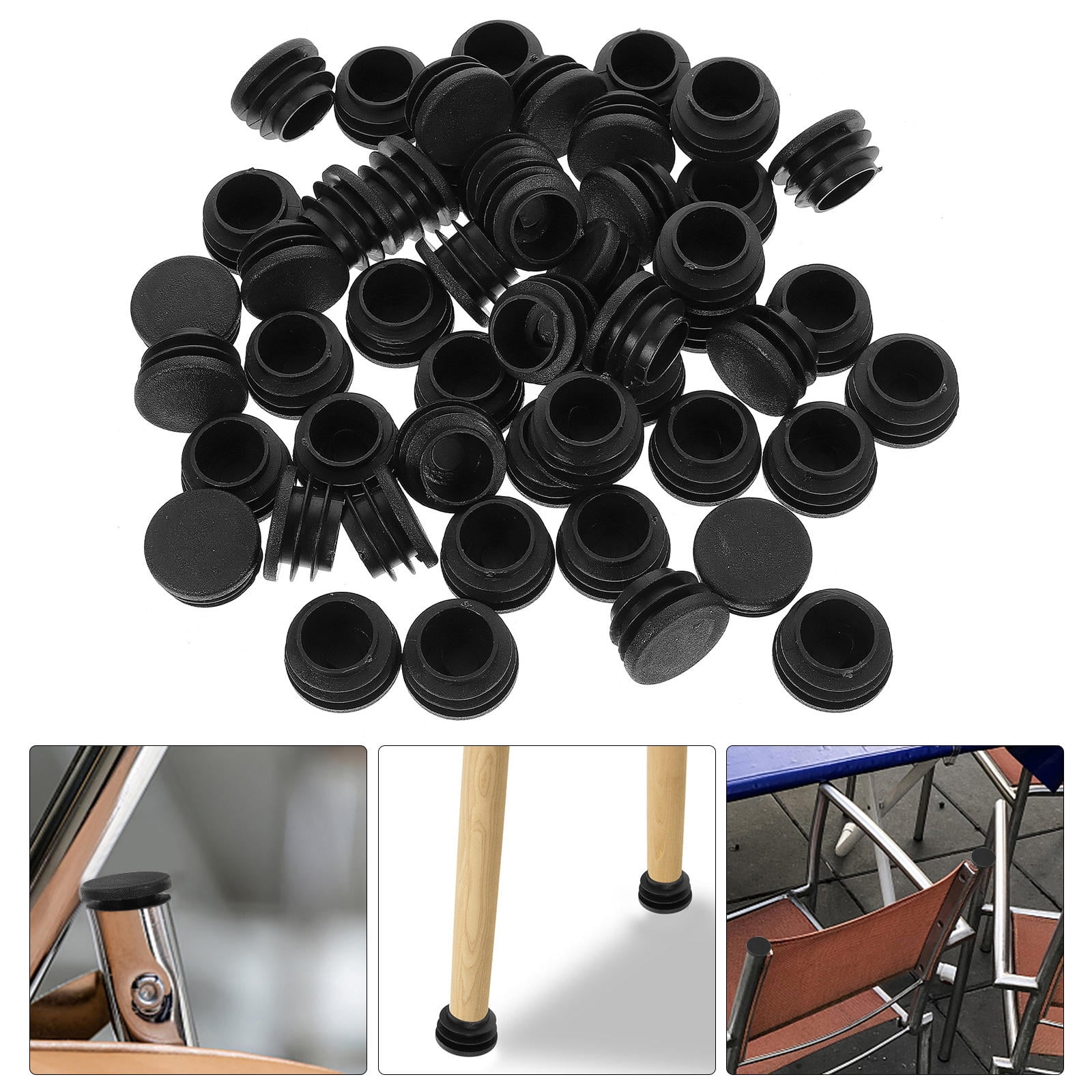 WHAMVOX 50 Pcs Protection Rectangle Chair Leg Floor Protectors 2.50X2 ...