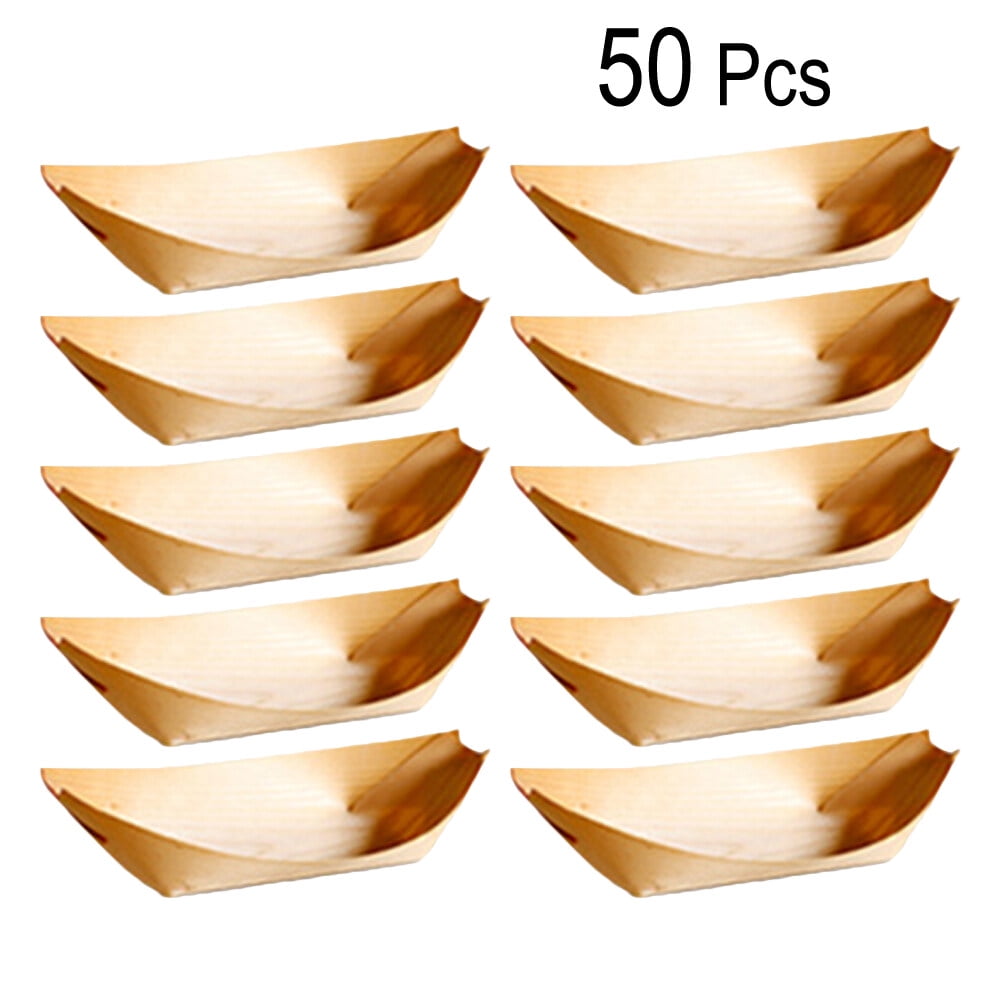 WHAMVOX 50 Pcs Shark Plate Sushi Large Serving Tray Boat-type Snack ...