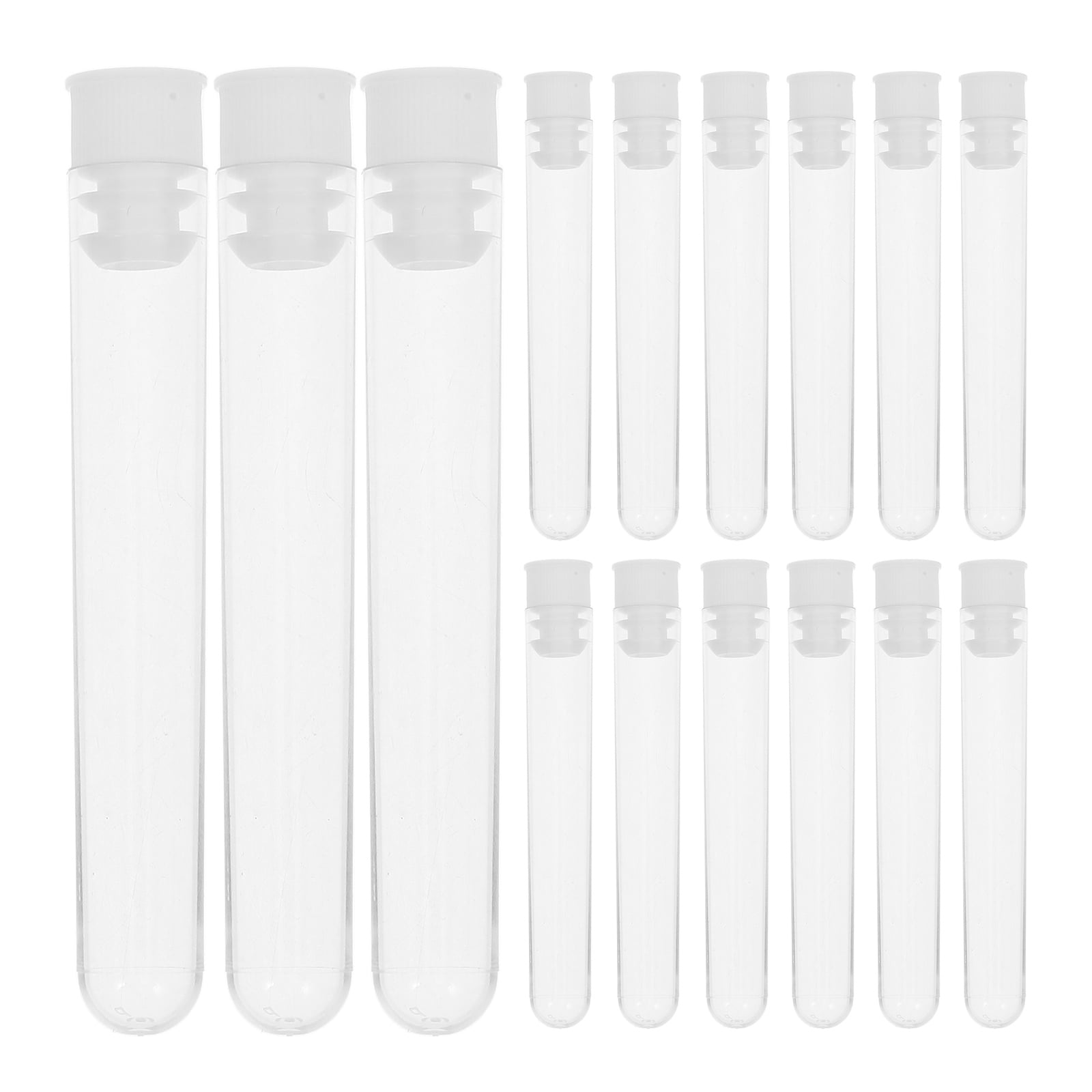 WHAMVOX 50 Pcs Test Tubes Laboratory Size with Lids Travel Child ...