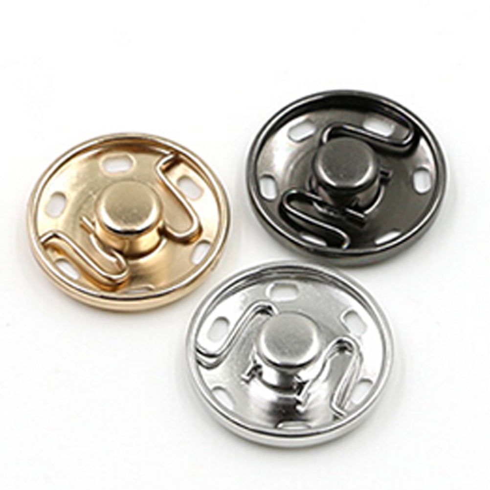 WHAMVOX 50 Sets Metal Hidden Button Fabric Fasteners Press Studs Snap ...