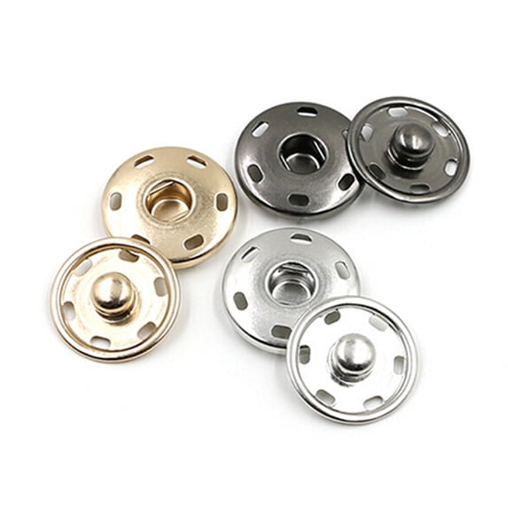 WHAMVOX 50 Sets Sew On Snaps Metal Fasteners Crafting Fabric Clothing ...