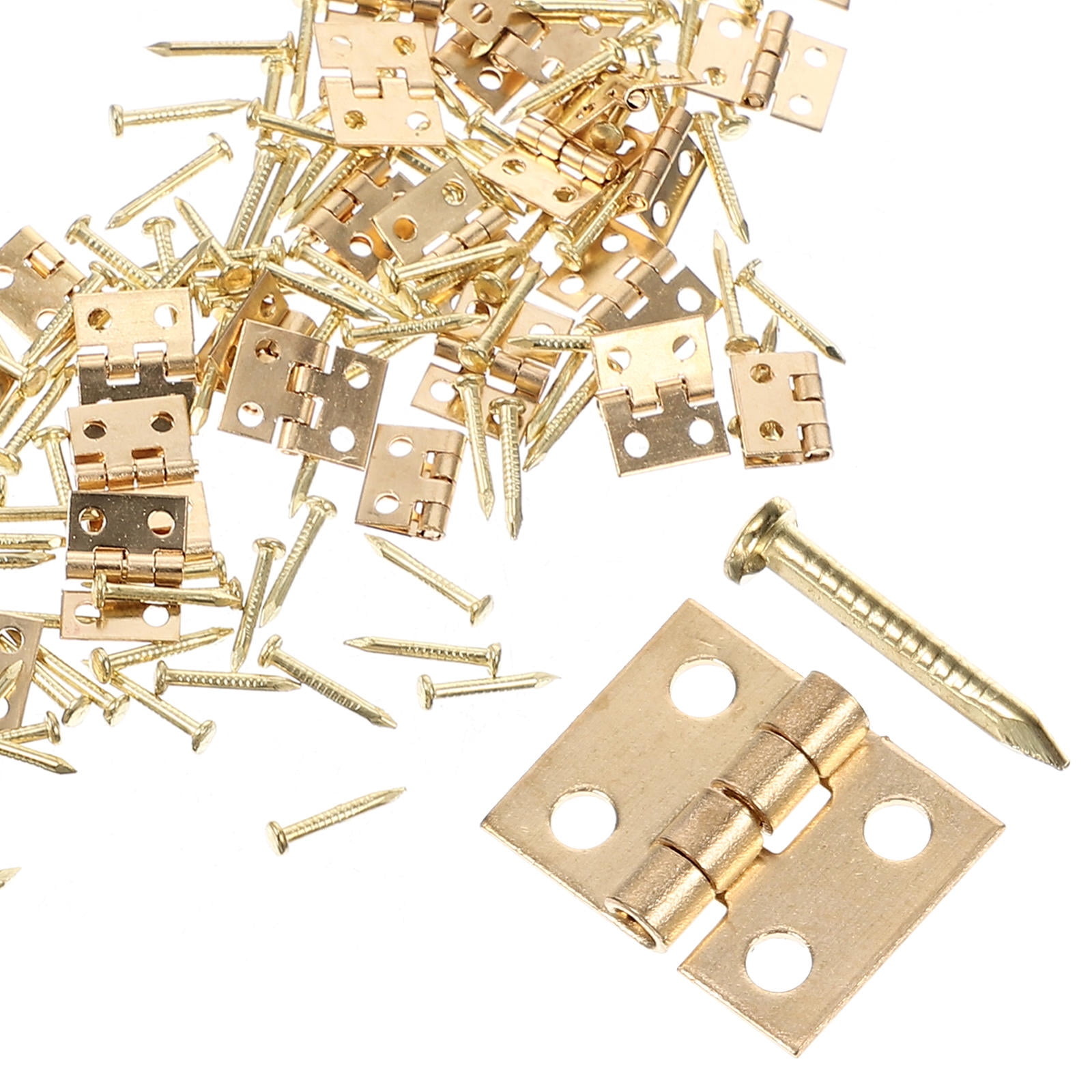 WHAMVOX 50 Sets Small Mini Hinges Decorative Vintage Mini Brass Hinges ...